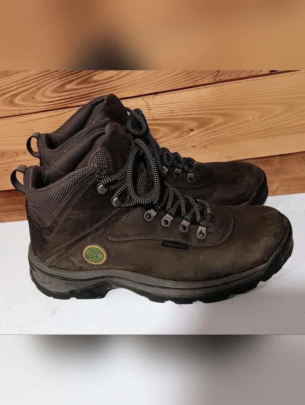 Timberland | Shoes | Timberland Leather Waterproof Hiking Boots Mens 85 ...